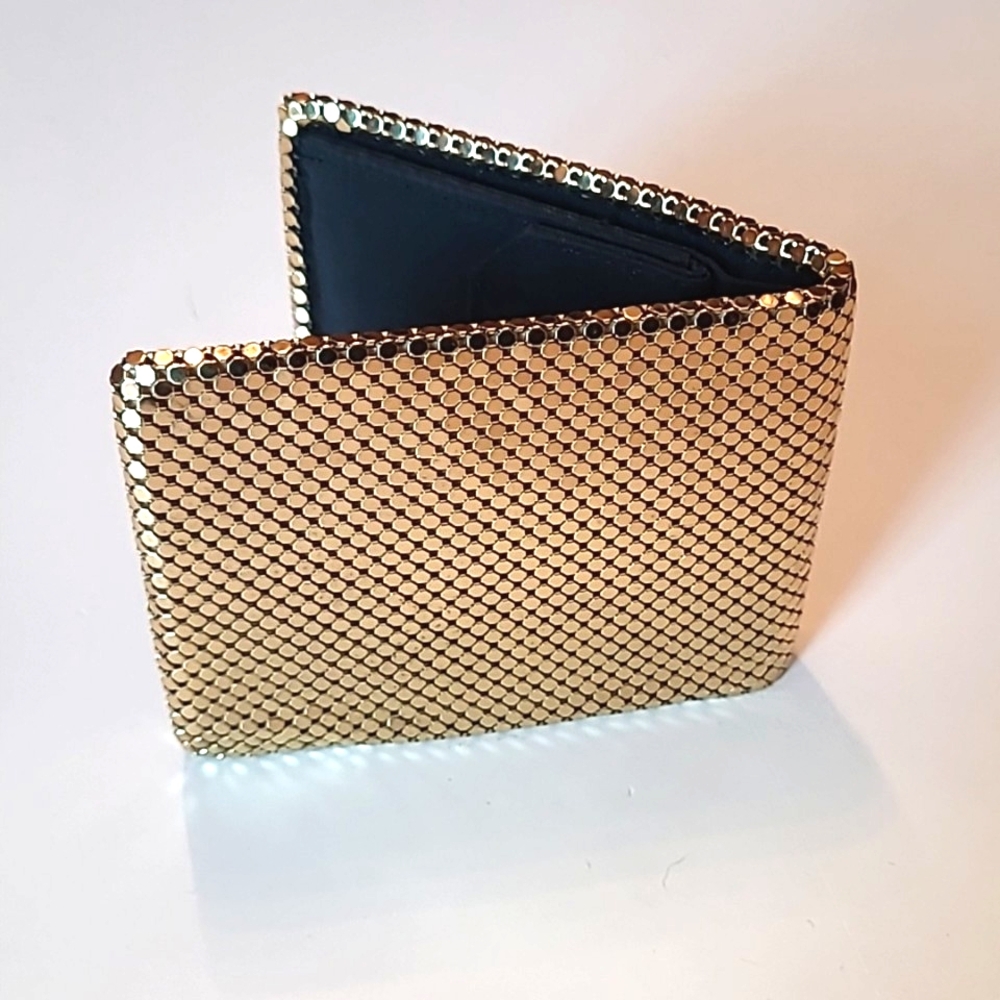 Vintage Whiting & Davis 1920's Gold Mesh Wallet Sequi… - Gem